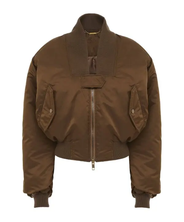 Chloé Bomber Jacket - Authentic Brown