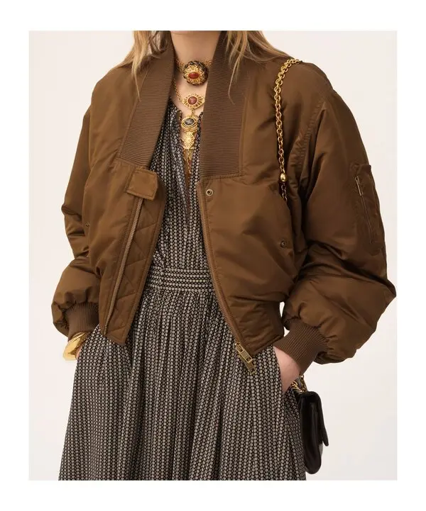Chloé Bomber Jacket - Authentic Brown