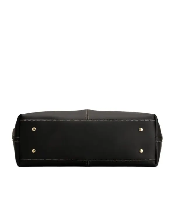 TOD'S Logo Engraved Tote Bag - Black