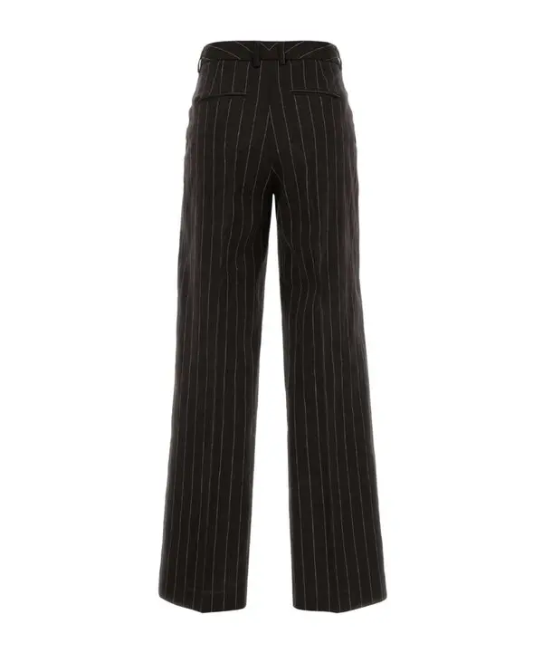 PT TORINO Lola Pinstripe Wide-leg Pants - Black
