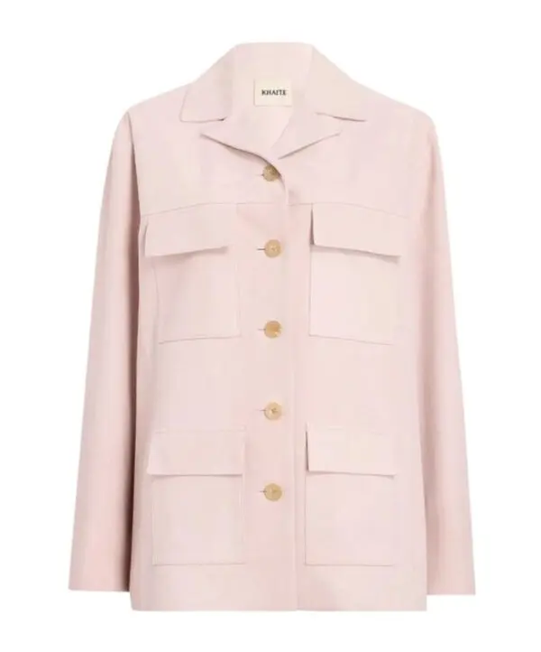 Khaite Long-sleeved Leather Jacket - Pink