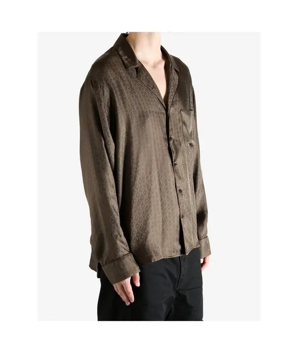 Saint Laurent Collared Long-sleeve Shirt