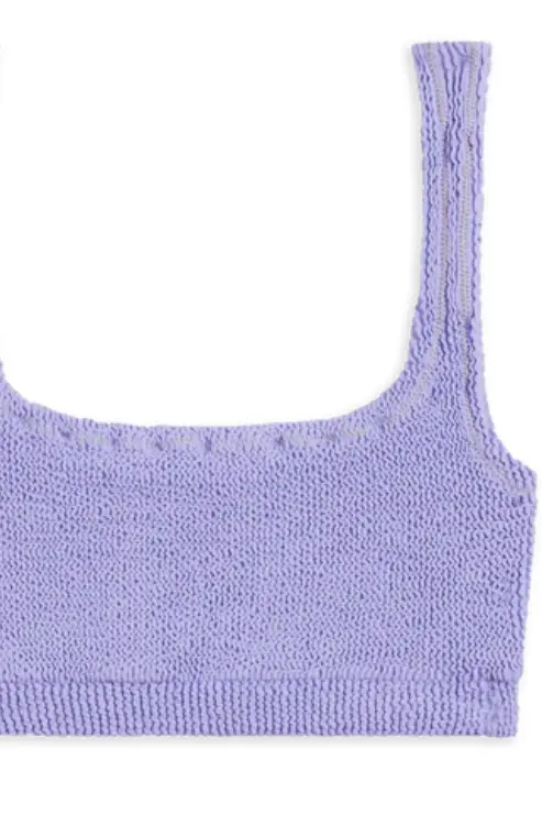 REINA OLGA Ginny Textured Bikini Top