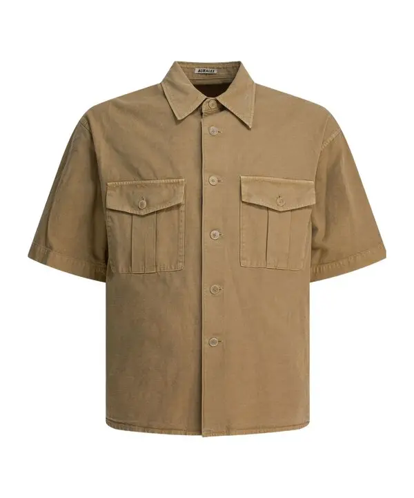 Auralee Cargo Pocket Shirt - Beige