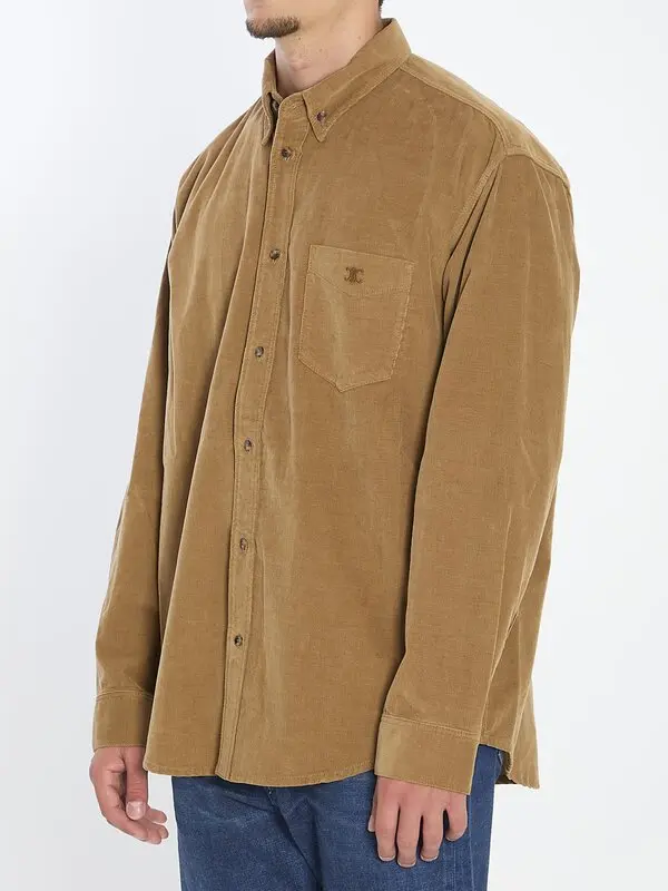 Celine Relaxed Shirt In Corduroy