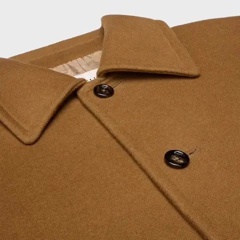 Celine Double-face Wool Cashmere Jacket With Triumphal Embroidery - Camel