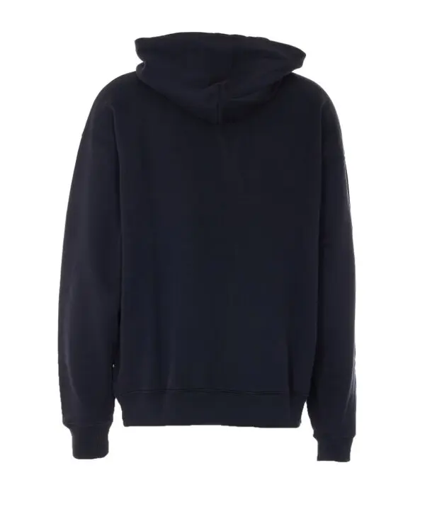 Off-White Logo Printed Drawstring Hoodie - Black