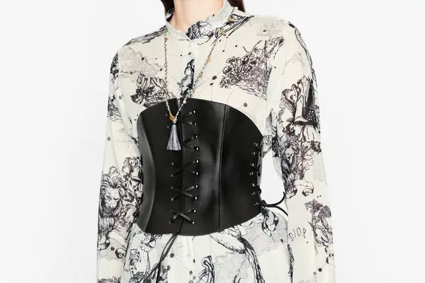 Dior Corset Belt With Leather Buckle