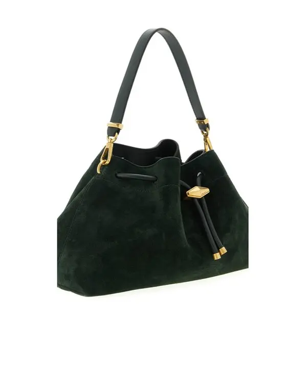 JIMMY CHOO Medium Cinch Bucket Bag - Green