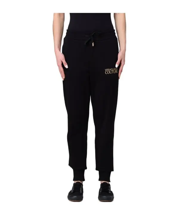Versace Logo Drawstring Joggers - Black