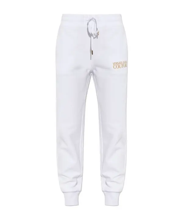 Versace Embroidered Logo Joggers - White