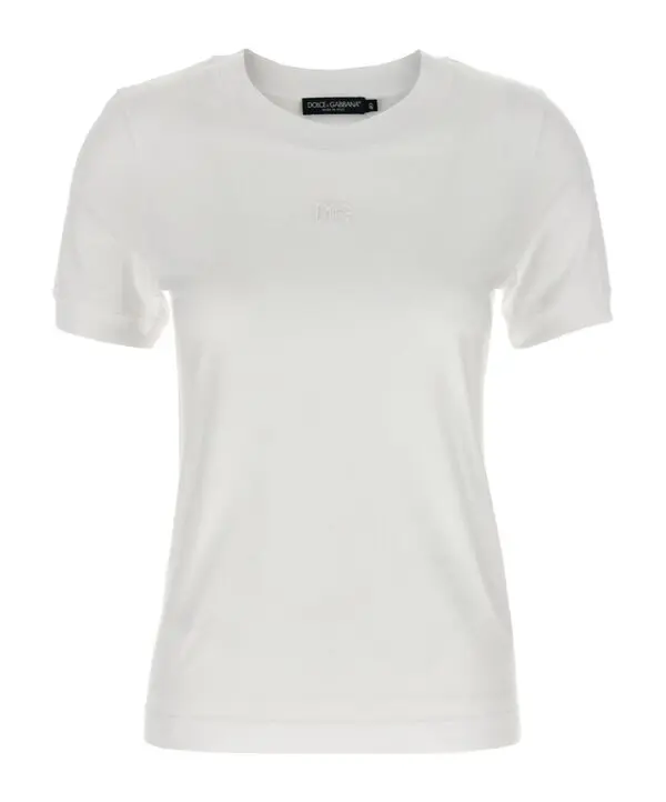 Dolce & Gabbana Logo Embroidered Crewneck T-shirt - No