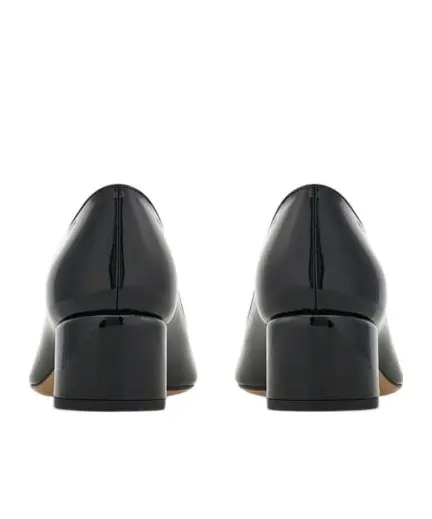 FERRAGAMO Maxi Gancini Block Heel Pumps - Black