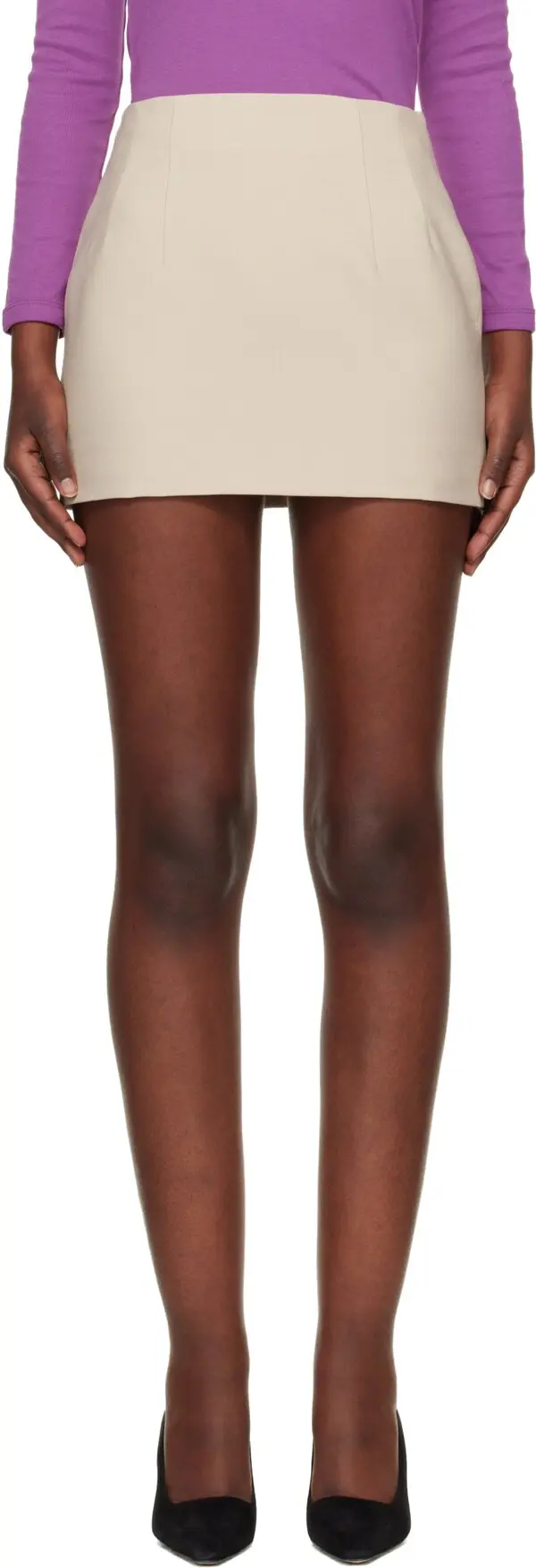 Wardrobe.NYC Fitted Mini Skirt - Brown