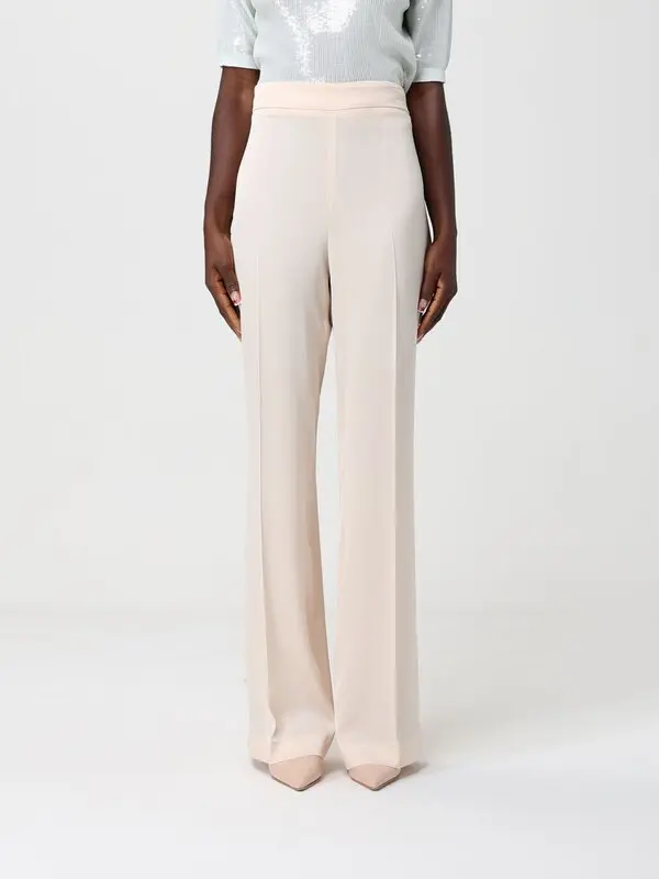 TWINSET Logo Plaque Tailored Wide-leg Pants - Multicolor
