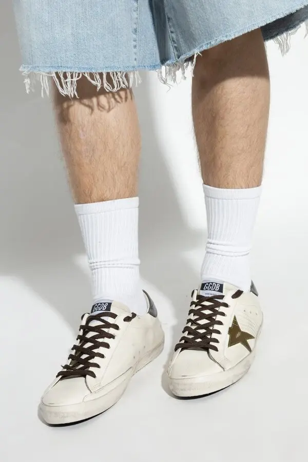 GOLDEN GOOSE Super Star Lace-up Sneakers - Gray