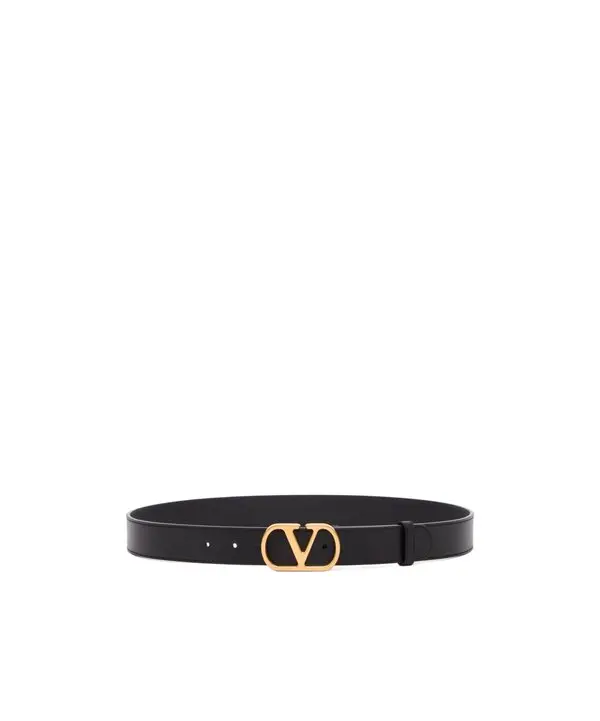 Valentino Garavani Vlogo Signature Buckled Belt - Black