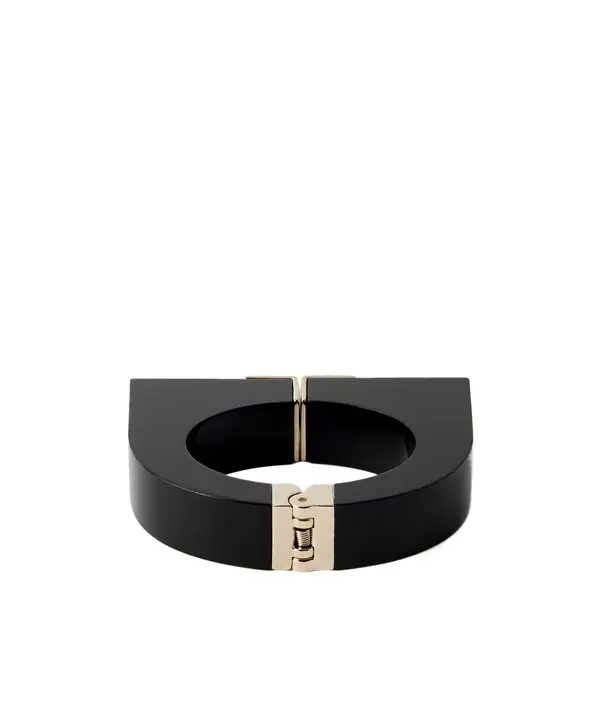 TOM FORD Acrylic Cuff With Gold Hardware - Black