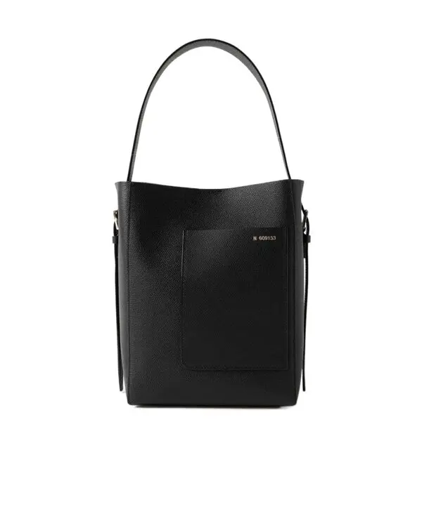 VALEXTRA Open Top Mini Bucket Bag - Black