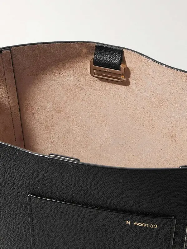 VALEXTRA Open Top Mini Bucket Bag - Black