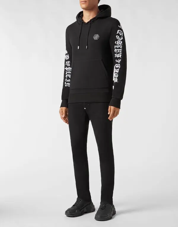 Philipp Plein Embellished Logo Hoodie
