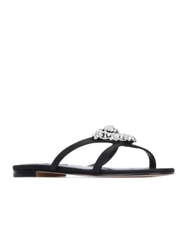 Manolo Blahnik Embellished Flat Sandals