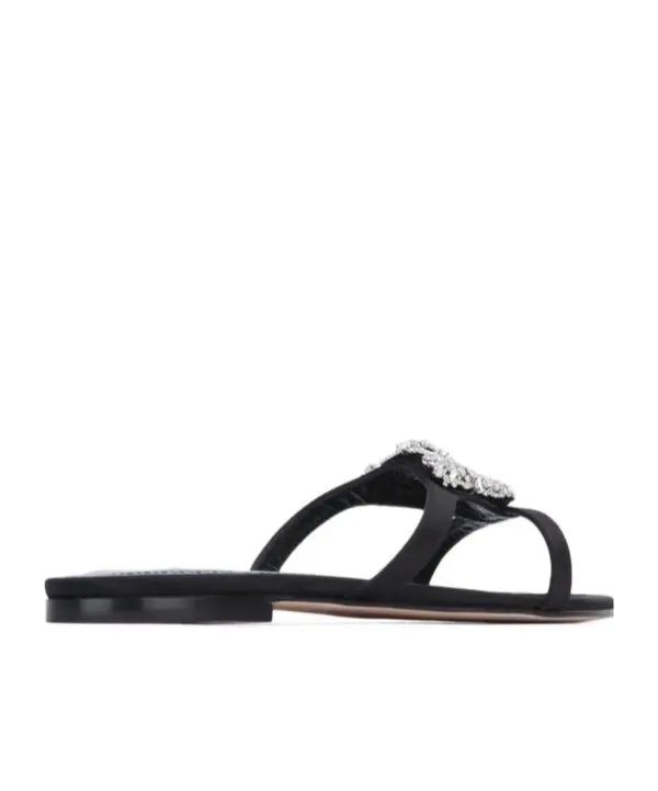 Manolo Blahnik Embellished Flat Sandals