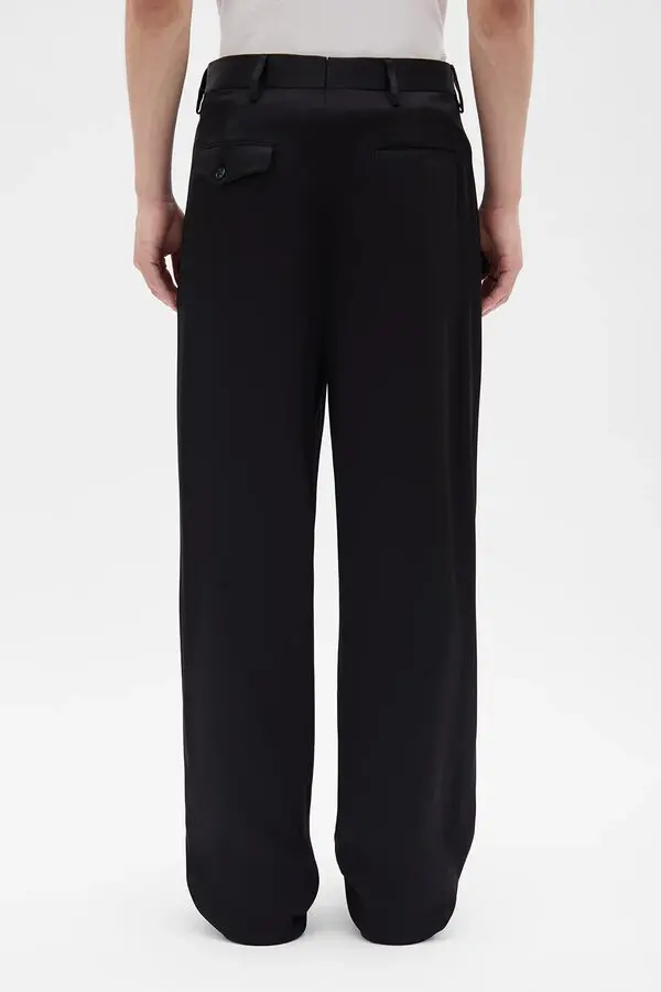 ANN DEMEULEMEESTER Wide Leg Trousers With Drawstring Waist
