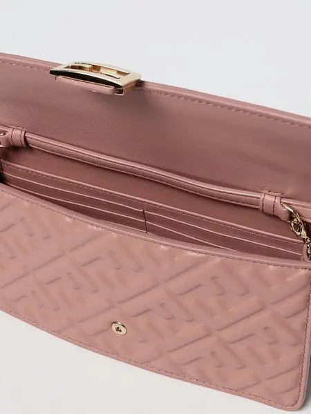 Fendi Baguette Ff Embossed Wallet - Pink