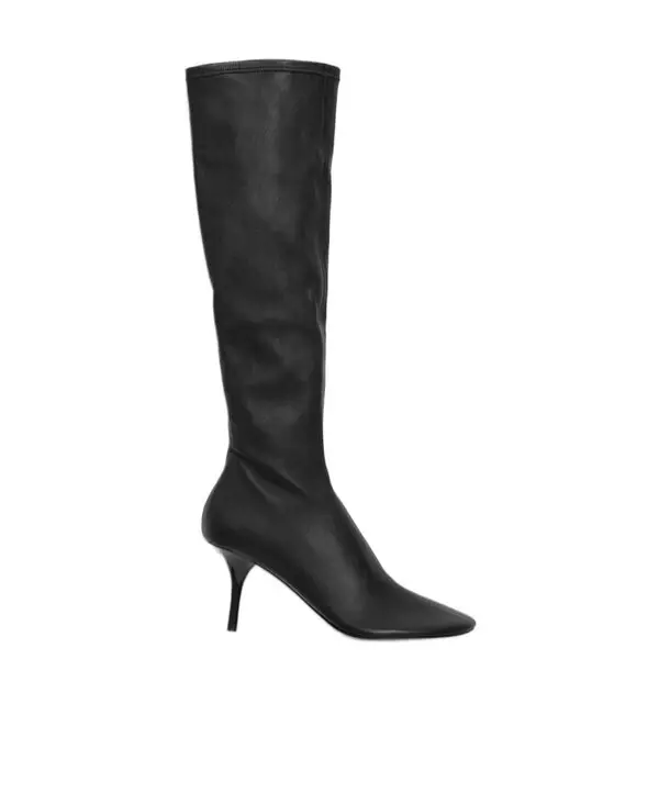 Acne Studios Slouchy Leather Boots - Black
