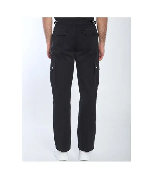 Celine Cotton Cargo Pants - Black