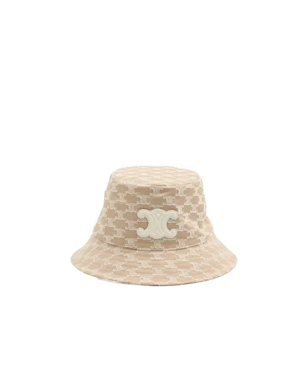 Celine Monogrammed Bucket Hat - Nude