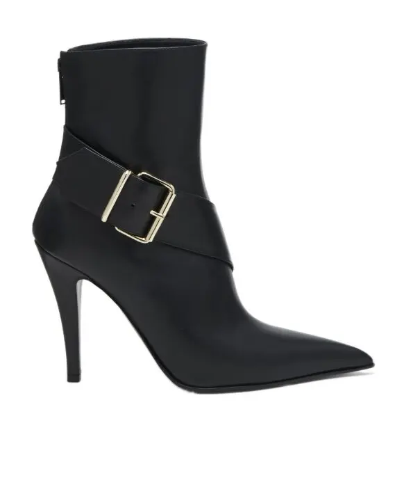 Alexander McQueen Heron Buckle Ankle Boots - Black