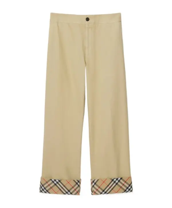 Burberry Vintage Checked Turn-up Hem Trousers