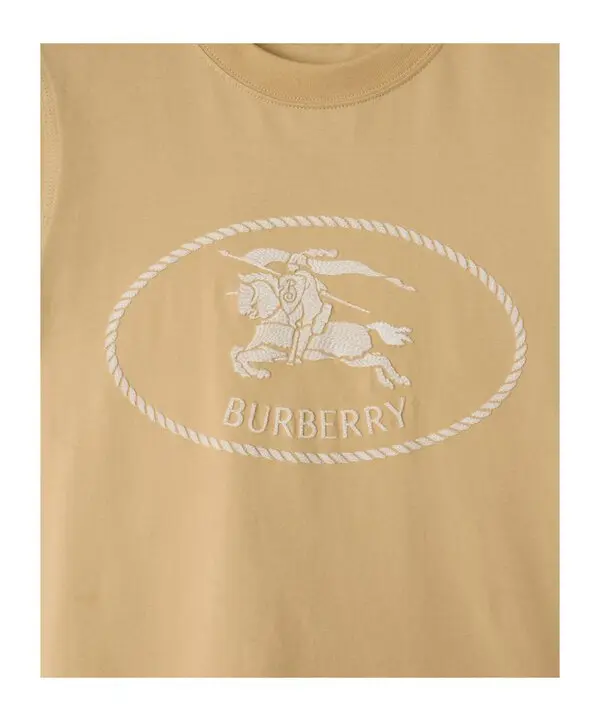 Burberry Embroidered Crewneck T-shirt - Flax