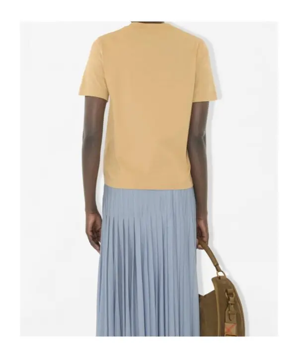 Burberry Embroidered Crewneck T-shirt - Flax
