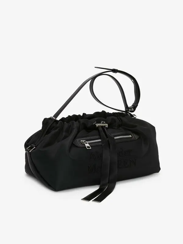 Alexander McQueen Logo Embroidered Shoulder Bag
