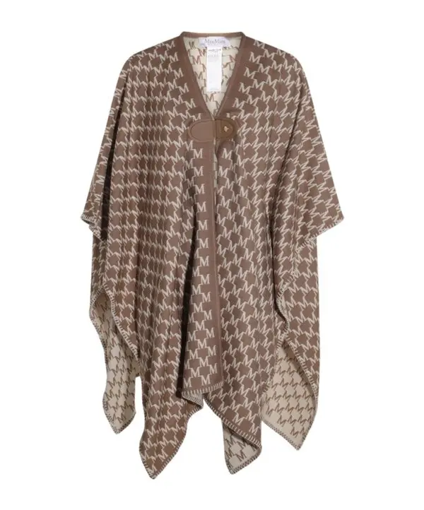 Max Mara All-over Patterned Cape - Brown