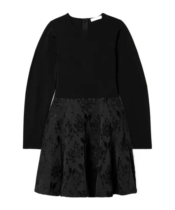 Ulla Johnson Cara Elastic Knit Embroidered Jacquard Mini Dress