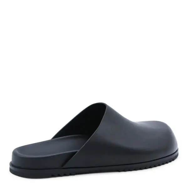 Rick Owens Round Toe Slip-on Sandals - Black