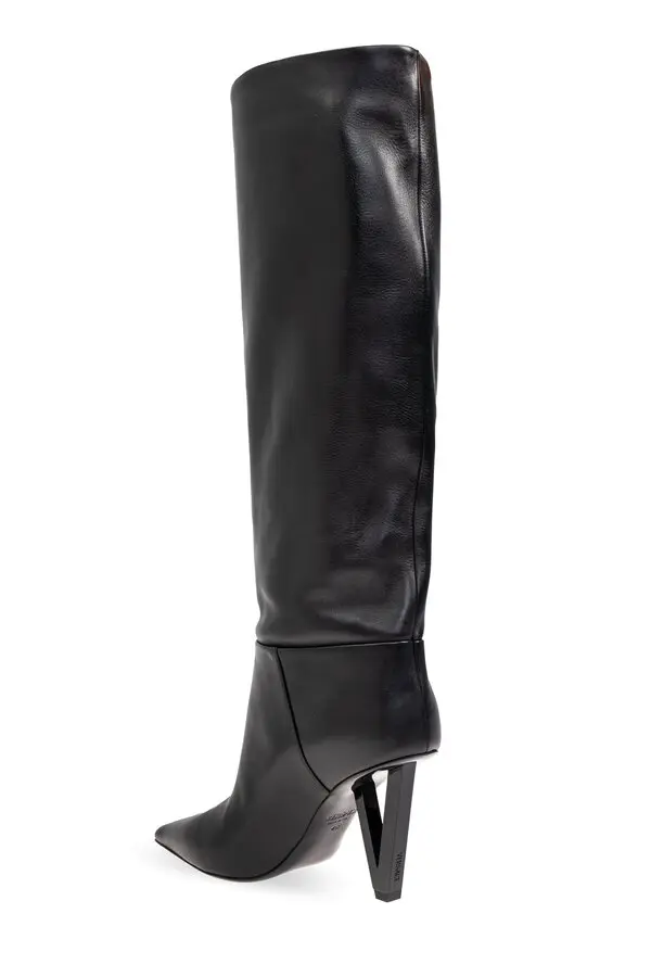 Versace Pointed-toe High Heel Boots
