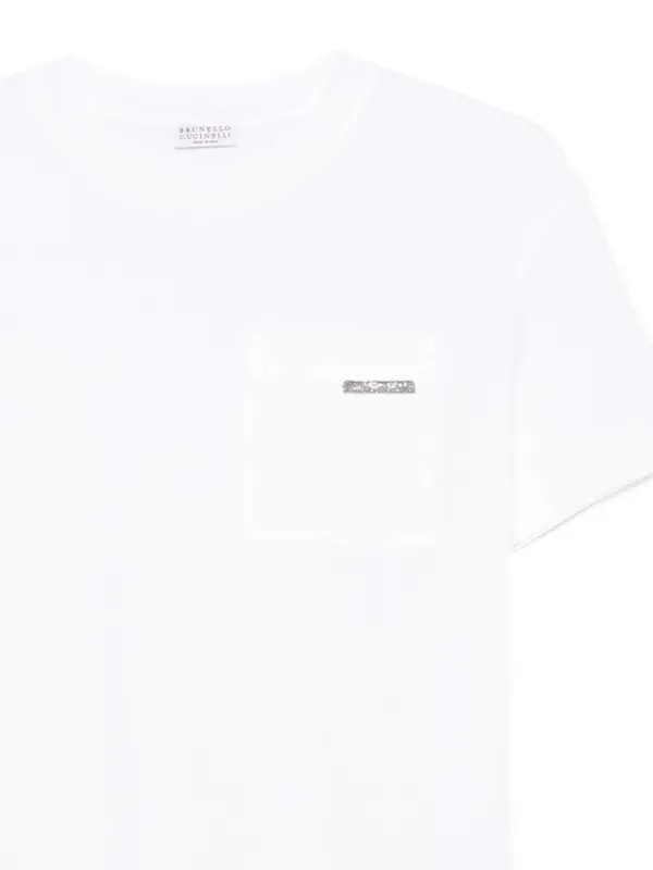 Brunello Cucinelli Shiny Tab Crewneck T-shirt - No