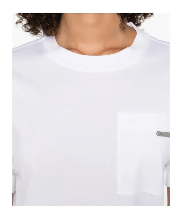 Brunello Cucinelli Shiny Tab Crewneck T-shirt - No
