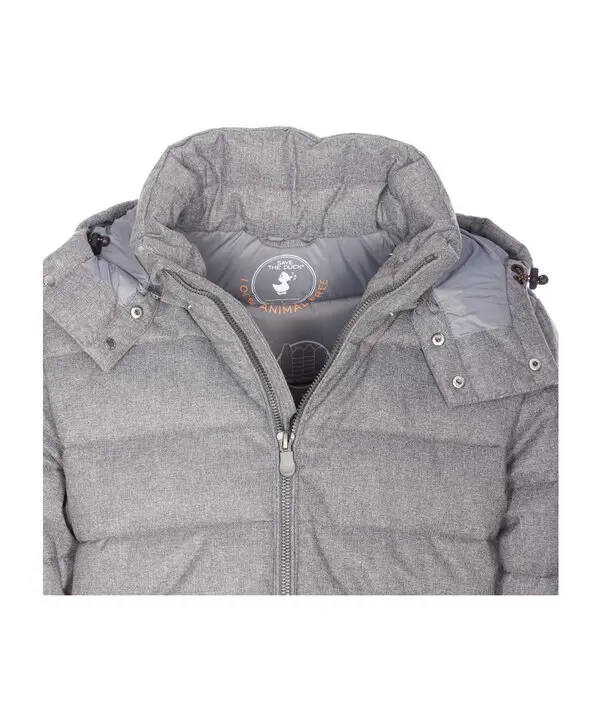 SAVE THE DUCK Hooded Down Coat With Quilted Design