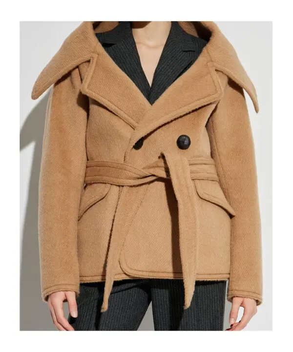 Dsquared2 Double-breasted Belted Coat - Beige