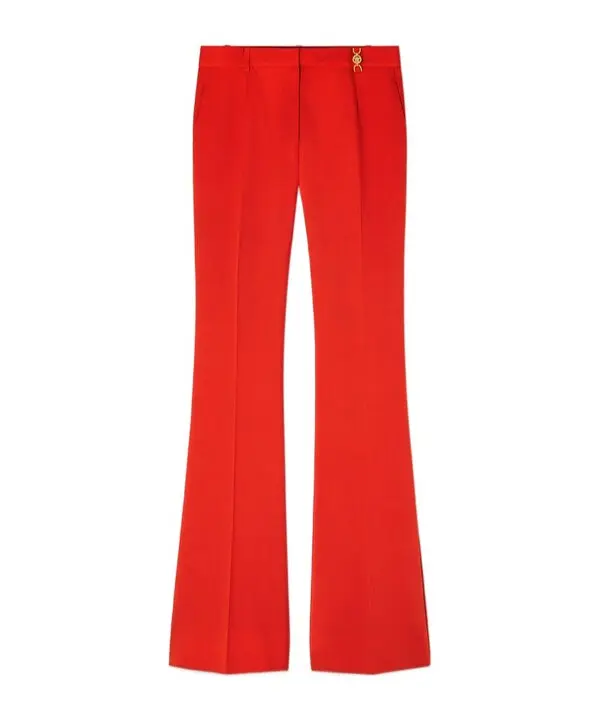 Versace Tailored Flare Trousers With Medusa '95 Hardware - Red