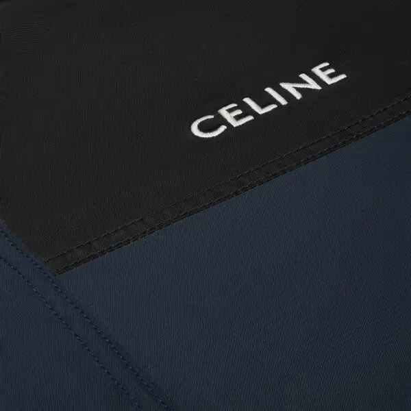 Celine Windbreaker In Nylon - Navy