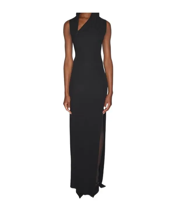 MUGLER Hooded Maxi Dress - Black