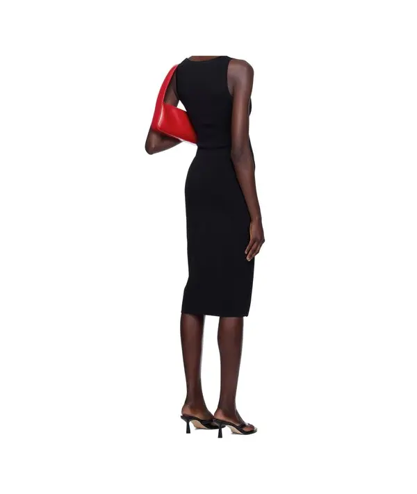 TOTEME Ribbed Sleeveless Midi Dress - Black