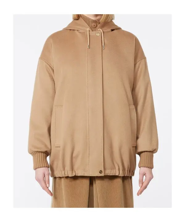 Max Mara Drawstring Long-sleeved Coat - Camel